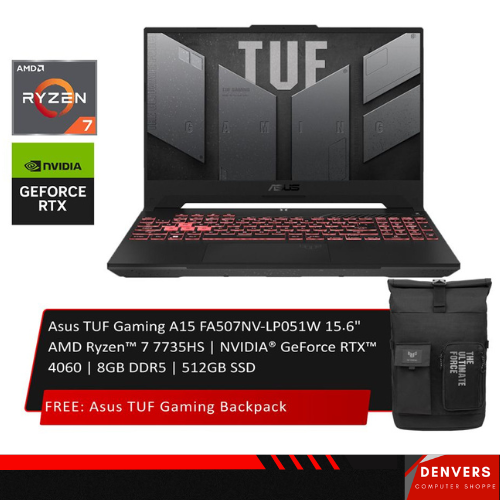 Asus TUF GAMING A15 FA507NV-LP051W 15.6inch FHD 144HZ | AMD R7 7735HS ...