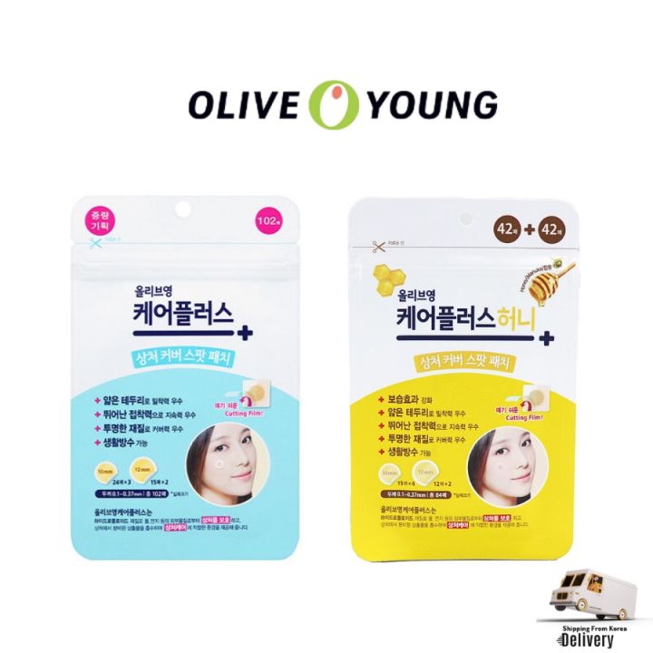 Olive Young Care Plus Acne Patch Honey Scar Cover Spot Pimple 102 Sheet ...