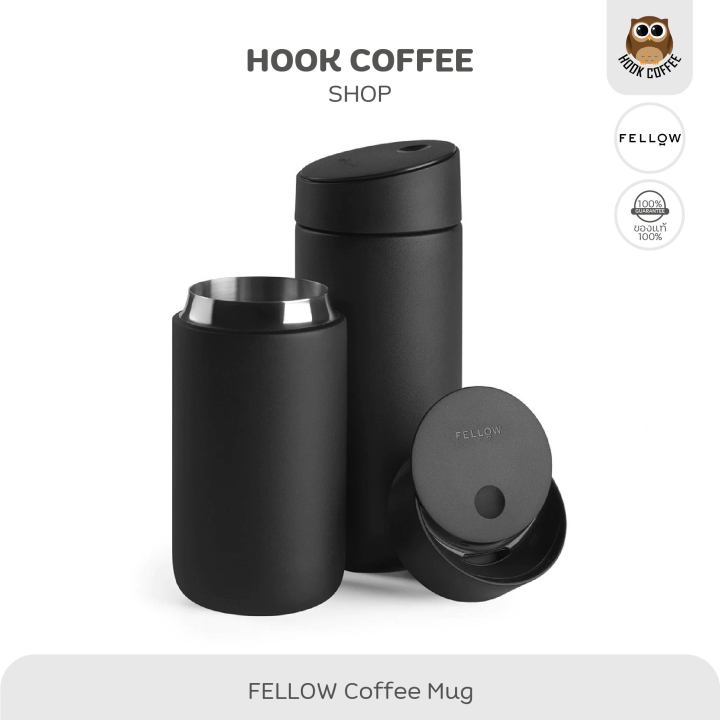 FELLOW Carter Move Mug + Slide-Lock Lid ฝาสไลด์ Tumbler - แก้วกาแฟ/น้ำ ...