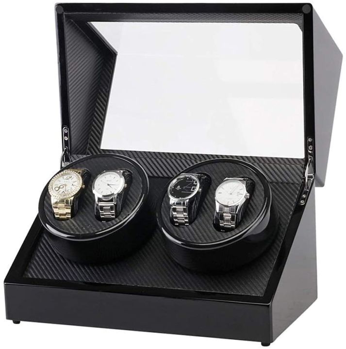 Automatic Winder Quiet Motor Shaker Watch Box 4 Watches Watch Rotating ...