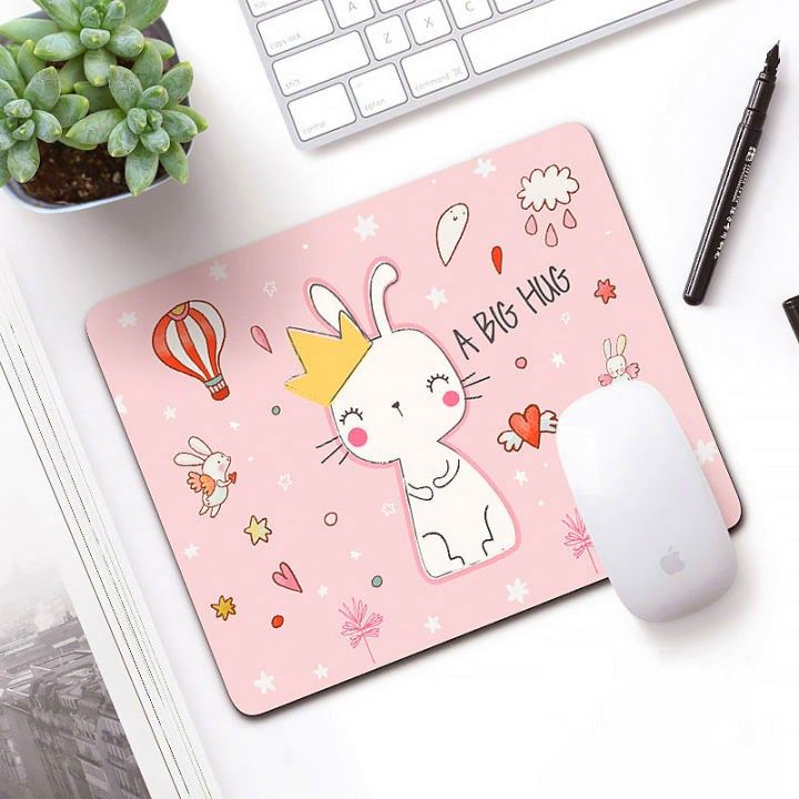 Mouse Pad Non-Slip Thickening Cute Girl Cartoon Small Mouse Pad Laptop ...