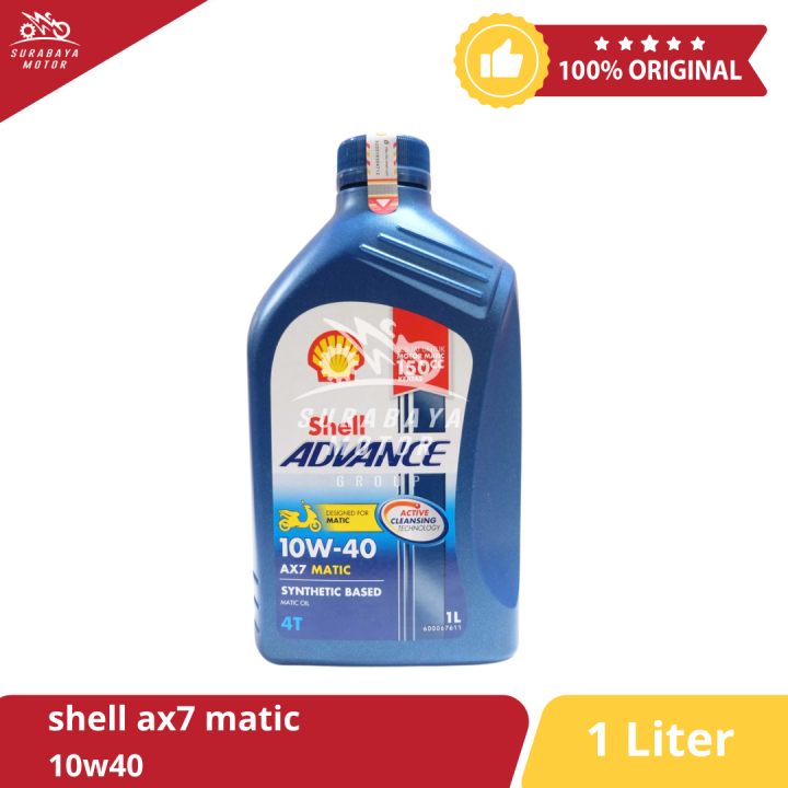 Oli SHELL AX7 MATIC 1L ADVANCE 1000ml 1 Liter Sepeda Motor NMax XMax ...