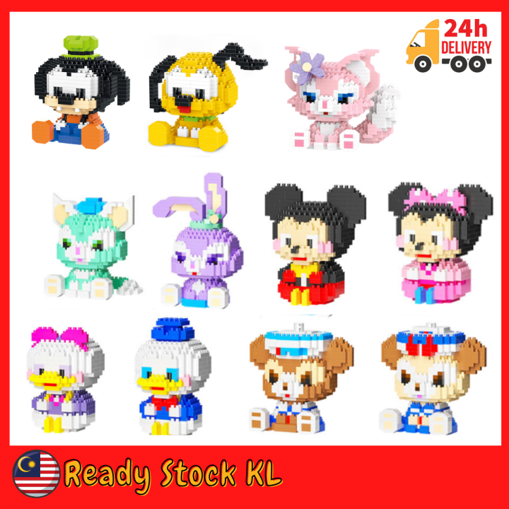 Nano Blocks Cartoon doll Building Blocks Pooh Bear Disney Sanrio SpongeBob SquarePant Puzzle ...