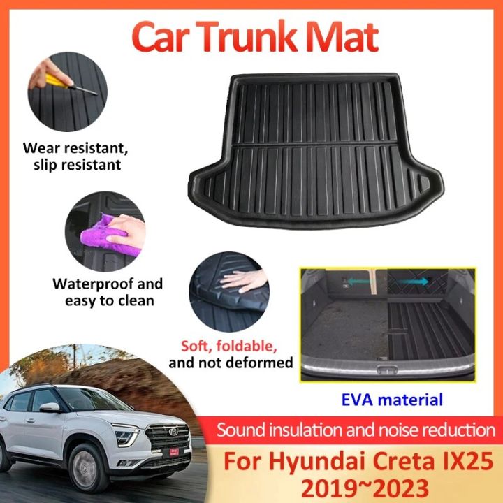 สำหรับ Hyundai Creta IX25 Cantus 2020 2021 2019 ~ 2023อุปกรณ์เสริมพรมบูตคาร์โก้พรมสำหรับรถยนต์ ...