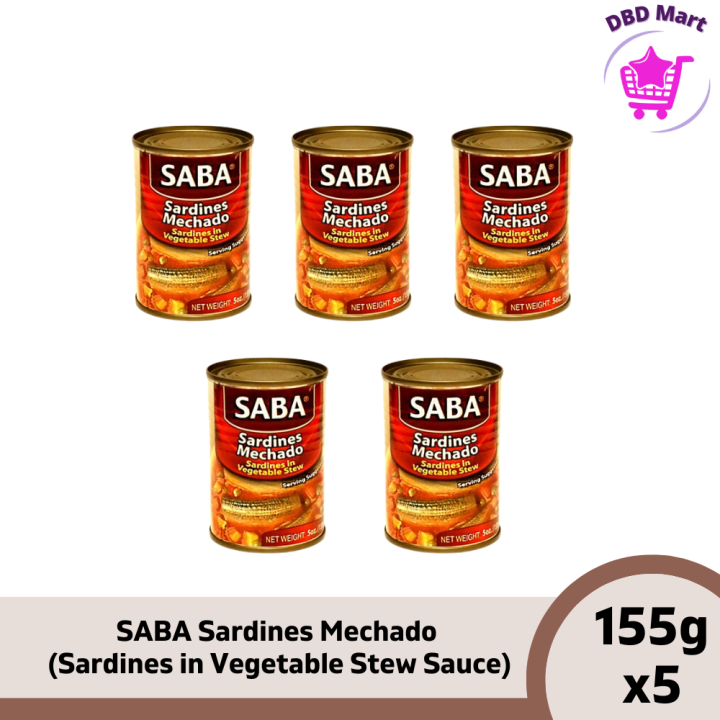 SABA SARDINES MECHADO 155g x 5 | Lazada PH