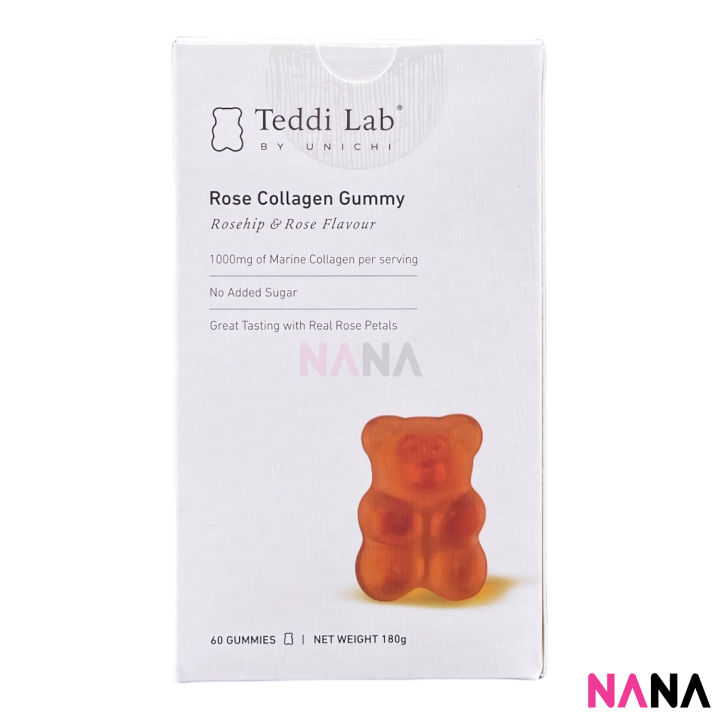 Unichi Teddi Lab Rose Collagen Gummy Bear 60 Gummies (EXP:04 2027) | Lazada