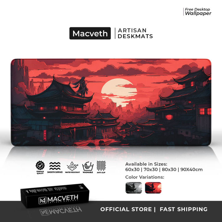 Macveth Artisan Deskmat | Hidden Village | Large Gaming Mousepad ...
