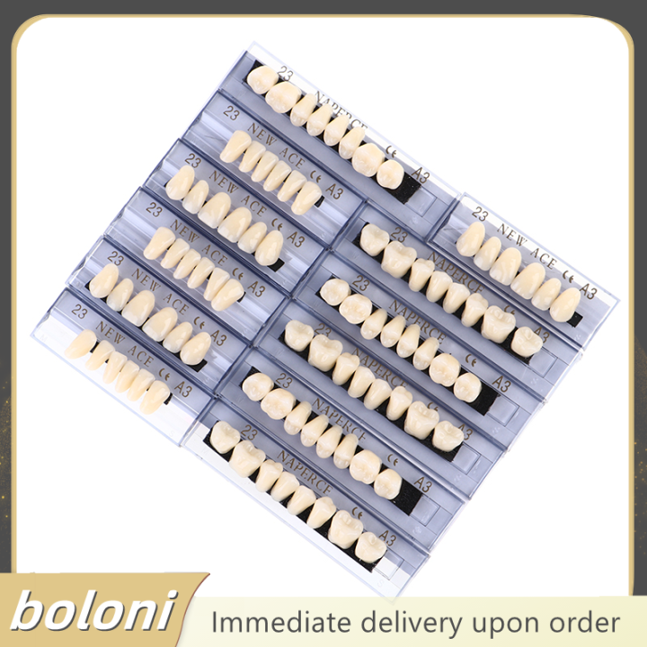 😍 boloni 84pieces A3 Dental Synthetic Polymer Teeth Full Set Resin ...