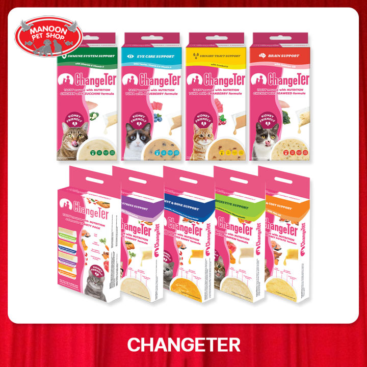 MANOON CHANGETER Mousse all flavor ขนมแมวเลียรวมทุกรสชาติ ขนาด 10 กรัม ...