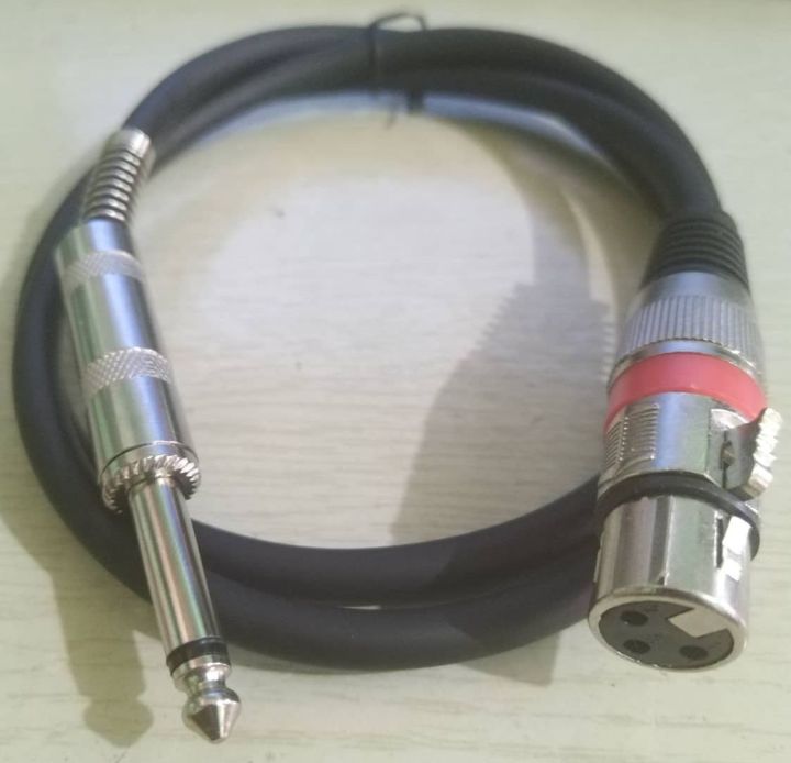 XLR Female to PL-55 mono cable 1 meter silver connector premuim quality ...