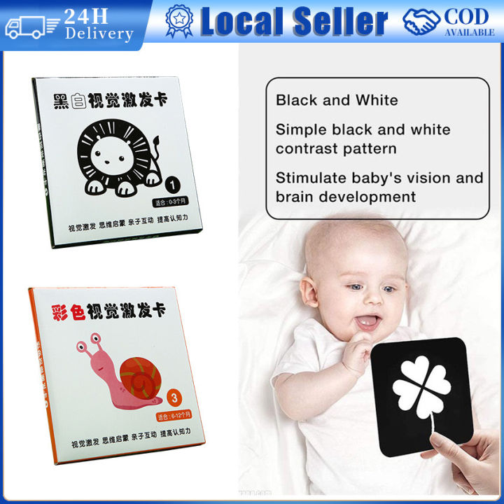 Montessori Baby Flash Cards 0-12 Months Baby Sensory Card Visual ...