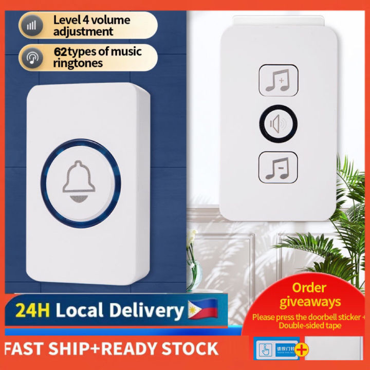 Intelligent small LED wireless doorbell waterproof 300M range door ...