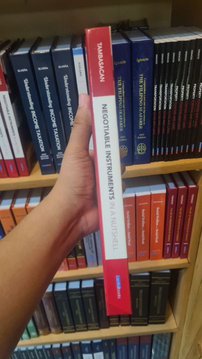 Nego Tambascan - Negotiable Instruments in a Nutshell (2016 Edition ...