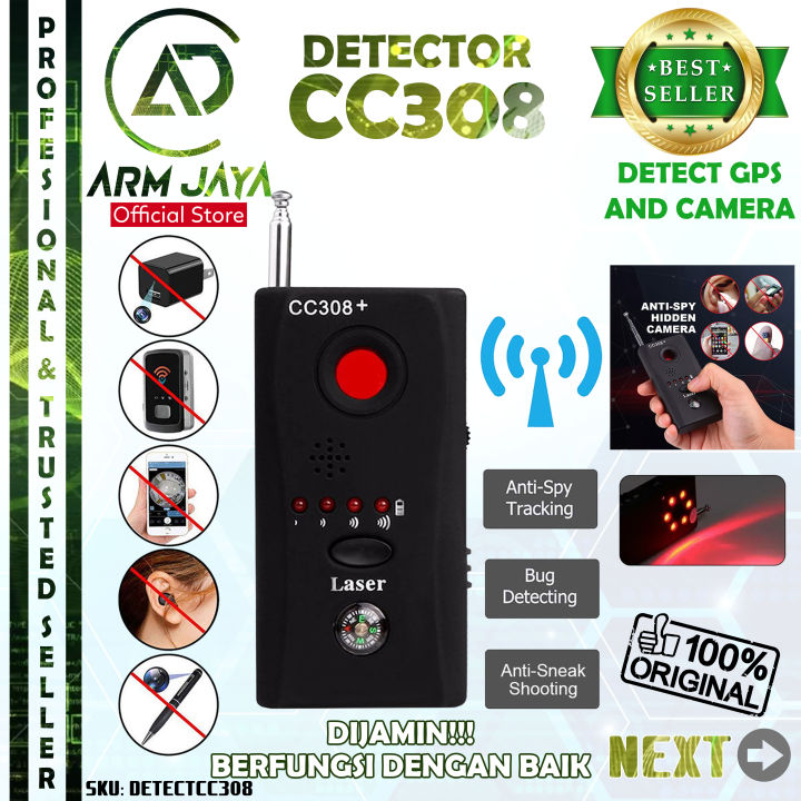 Deteksi CC308+ Kamera Pengintai Detector Spy Camera Find All Spycam ...