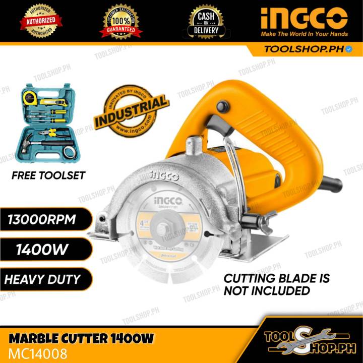 INGCO Marble Cutter 1400W MC14008 With FREE TOOLSET | Lazada PH