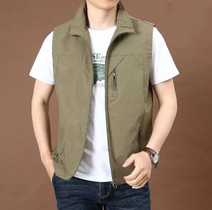 rompi pria keren rompi lapangan outdoor jaket rompi pria casual ...