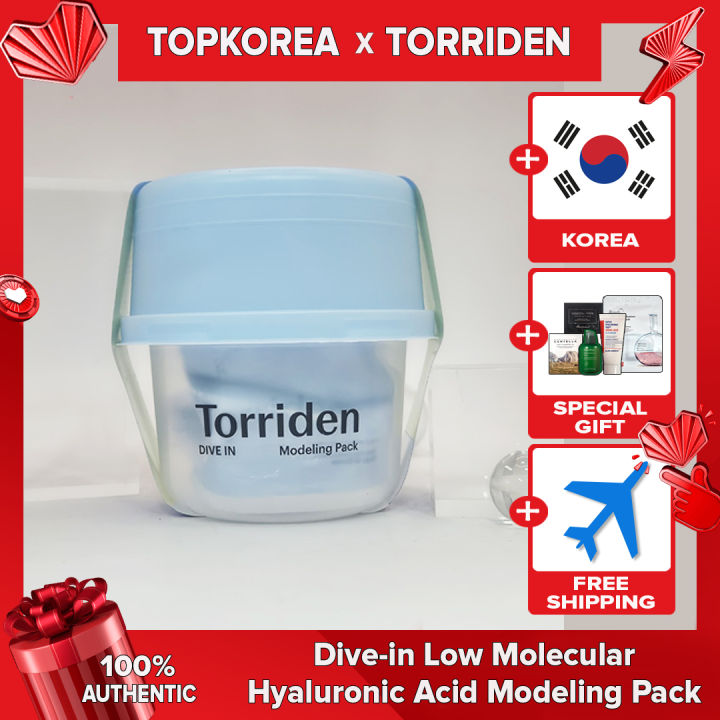 Torridon Dive-in Low Molecular Hyaluronic Acid Modeling Pack 25g ...
