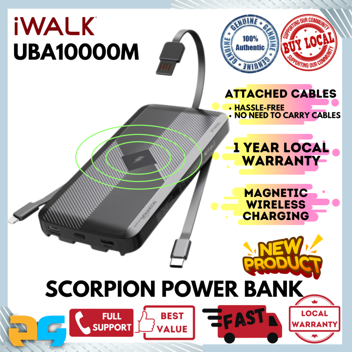 iWALK Scorpion Air Mag 10000mah Magnetic Fast Wireless Charger Power ...