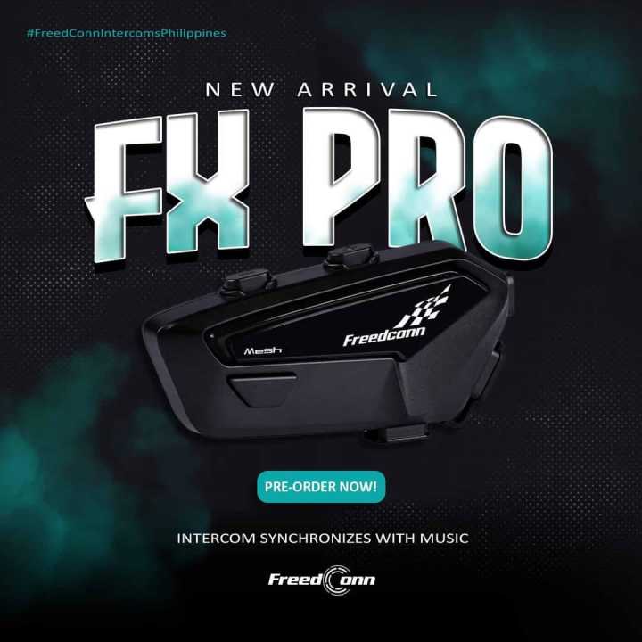 【New】FreedConn FX PRO Mesh Motorcycle Intercom Hi-Res Sound QualityAl ...