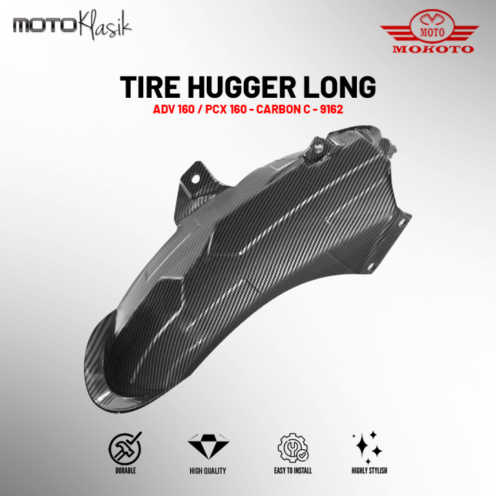 MOKOTO HONDA ADV 160 / PCX 160 TIRE HUGGER FULL LONG CARBON / MATTE ...