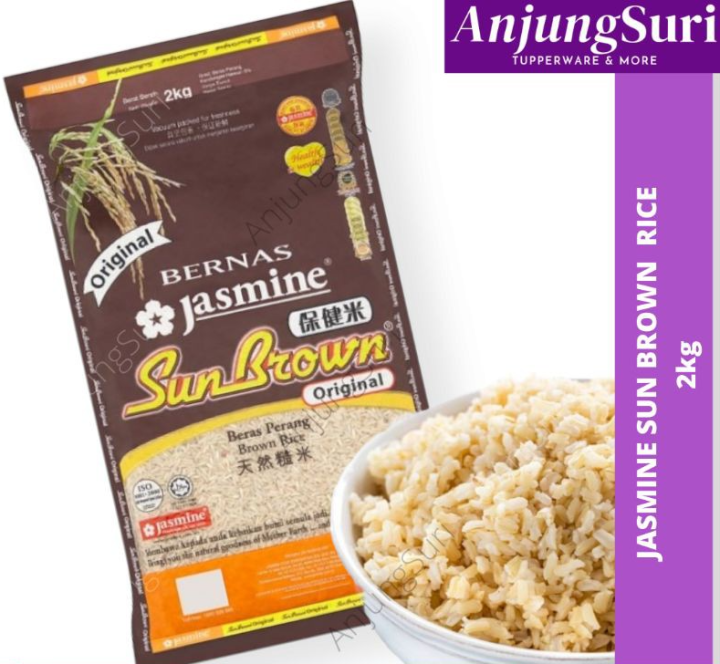 Jasmine Original Sun Brown Rice 2kg Beras Perang Vacuum Pack Pek Vacum ...