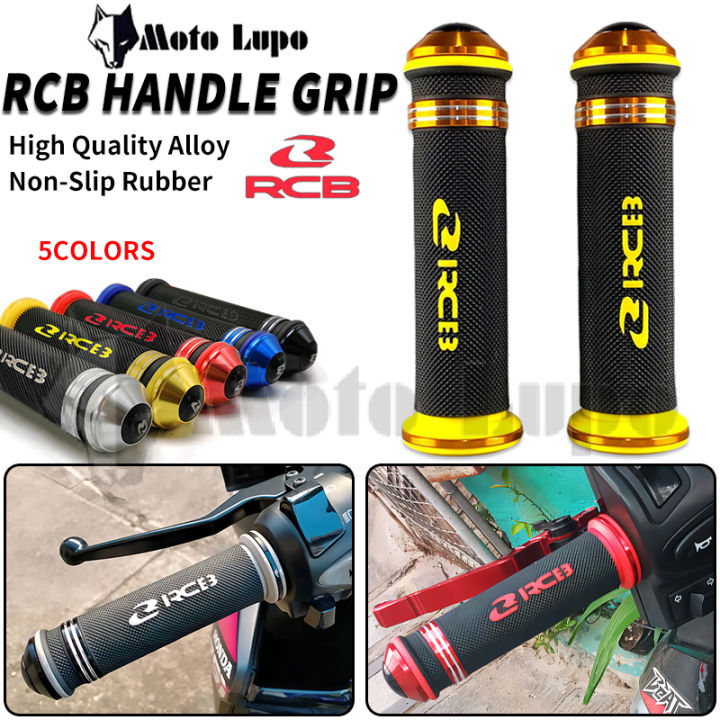 Moto Lupo Motorcycle RCB Handle Grip HG55 Alloy/Rubber Universal Pair ...