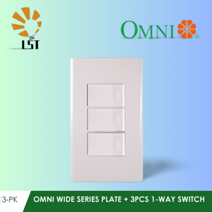 OMNI Wide Series Plate And 3 Pcs. 1-Way Switch - 3-Way Switch Sets WP3-S13 | Lazada PH