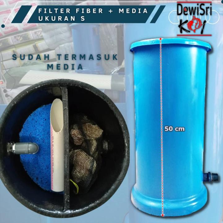 Media Filter TONG ISI Tabung Chamber Kolam Ikan External Fiber ukuran S ...