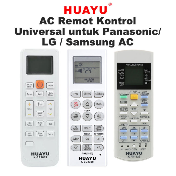 Original HUAYU AC Remote Control Universal untuk Panasonic / Samsung ...