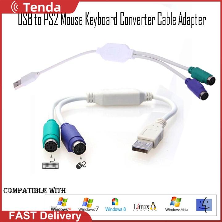 USB to PS2 Mouse Mice Keyboard Converter U-port to Round Port Cable ...