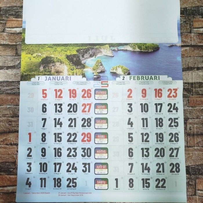 KALENDER KERJA KRISMON ALAM JUMBO TAHUN 2025 ( KERTAS DAUR ULANG ...