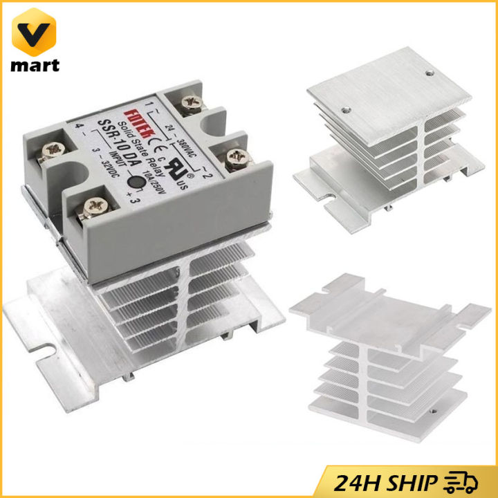 SSR Heat Sink Aluminum Fins Single Phase Solid State Relay SSR 10A To ...