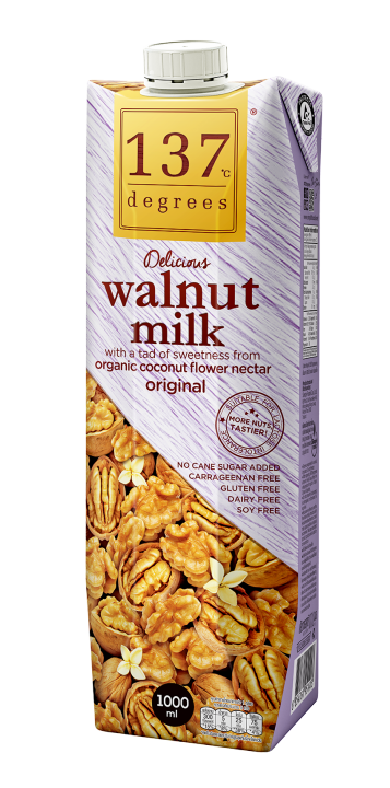 137 Degrees Walnut Milk Original 1000ml นมวอลนัท นม นมกล่อง นมยูเอชที ...