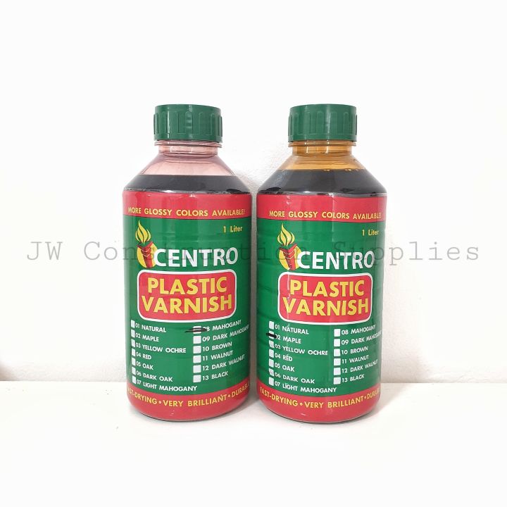 CENTRO Plastic Varnish 1 Liter (Maple, Mahogany, Brown, Natural, Red) | Lazada PH