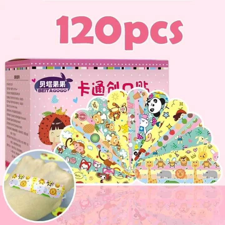 120Pcs Printed Bandages Waterproof Breathable Cute Cartoon First Aid ...