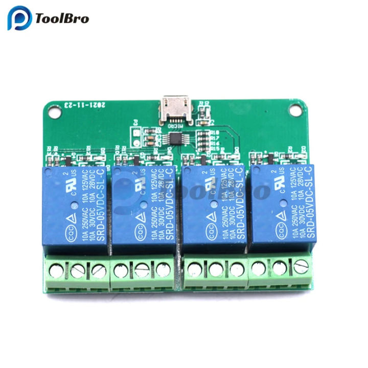 4 way hid drive-free Micro USB 5v relay module for computer USB control ...