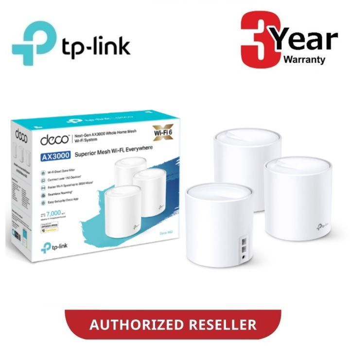 TP-Link Deco X60 3-Pack AX5400 Whole Home Mesh WIFI System | Lazada TP-Link Deco X60 3-Pack AX5400 Whole Home Mesh WIFI System | Lazada