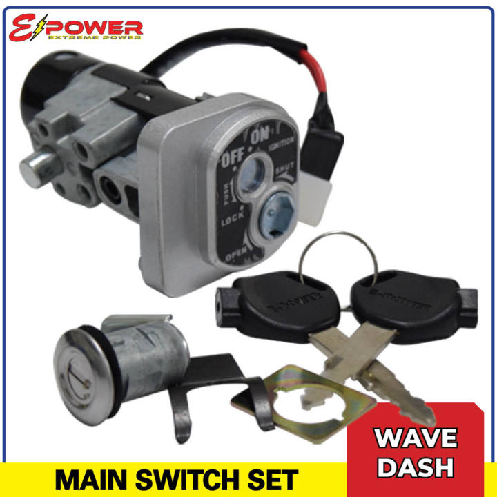 Honda Wave Dash E-Power Ignition Switch / Main Switch & Key Set | Lazada PH