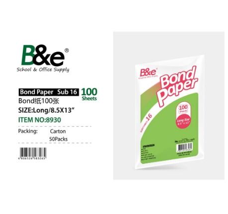Bond paper B&e school suplies copie paper | Lazada PH