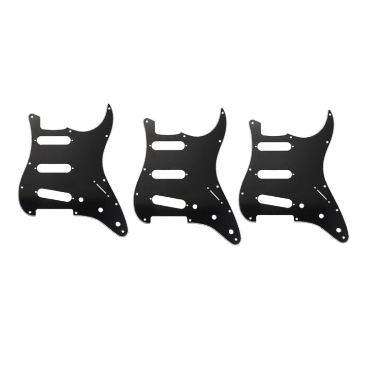 【zhangwen】-Set Of 3 Ply Black 11 Hole Sss Guitar Pickguard Strat Back ... 【zhangwen】-Set Of 3 Ply Black 11 Hole Sss Guitar Pickguard Strat Back ...