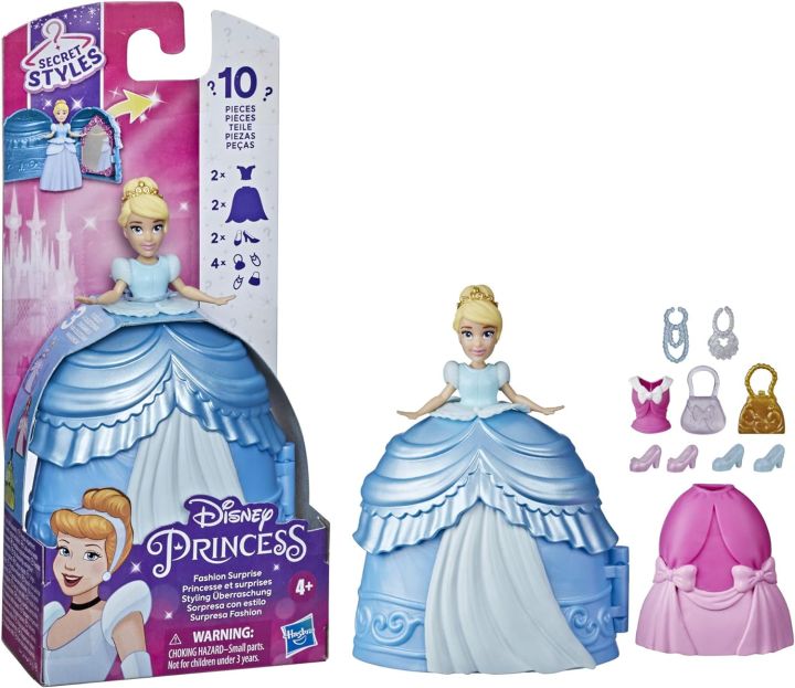 Disney Princess Secret Styles Fashion Surprise Cinderella, Mini Doll ...