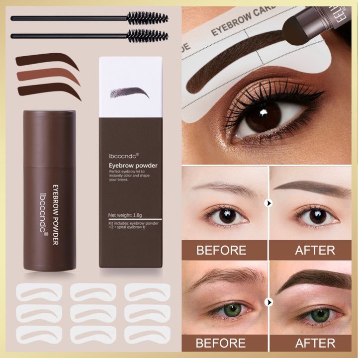 ~AB~ IBCCCNDC Eyebrow Powder Cetakan Alis Instan Eyebrow Stamp Alis ...