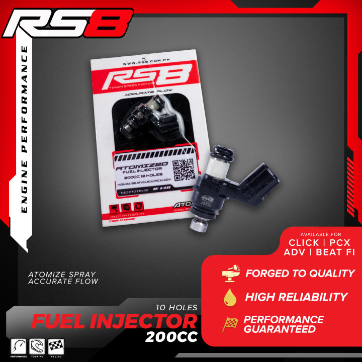 RS8 FUEL INJECTOR 10 HOLES ATOMIZED SPRAY (BEAT/CLICK/ADV/PCX) | Lazada PH