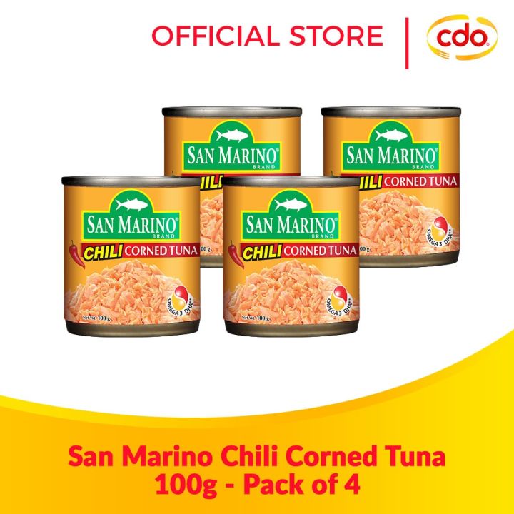 SAN MARINO Chili Corned Tuna 100g - pack of 4 | Lazada PH
