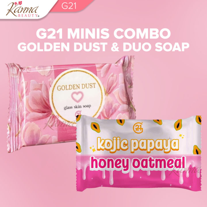 G21 Golden Dust Glass Skin Soap & Duo Soap Combo | Kojic Papaya, Honey ...