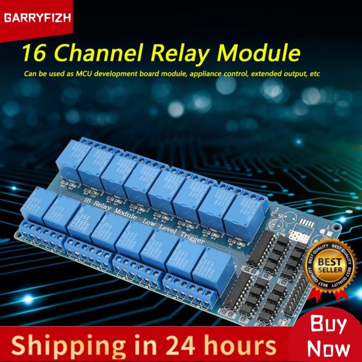 GARRYFIZH 16 Channel Relay Module 12V Relays Module 10A 250V Contact 5V ...