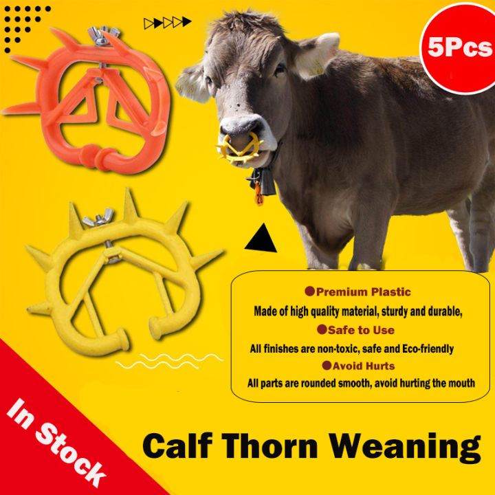 5Pcs Calf Weaner Ring Thicken Plastic Cattle Nose Ring Anti Sucking ...