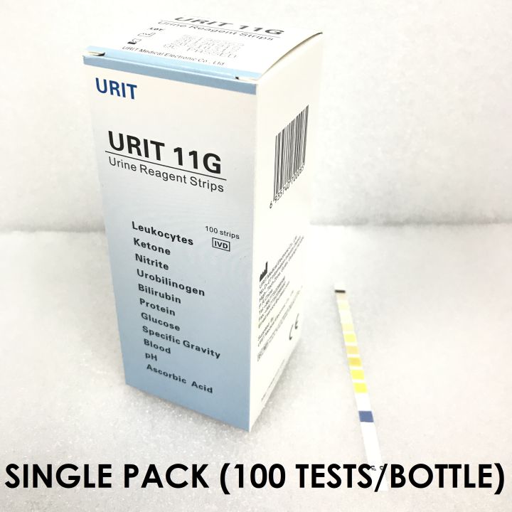 URIT 11G Urine Test Strips (100 Tests/ Btl) | 11 Parameters including ...