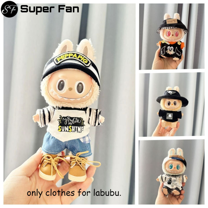 (Super Fan) Labubu Keychain Clothes Labubu Doll'S Clothes Outfit ...