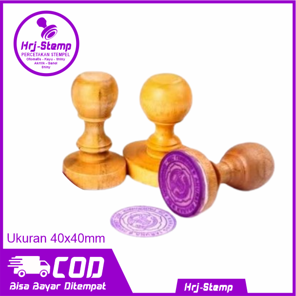 Cetak Stempel Kayu Bentuk Bulat Ukuran Standar | Cetak Stempel Kayu | Lazada Indonesia